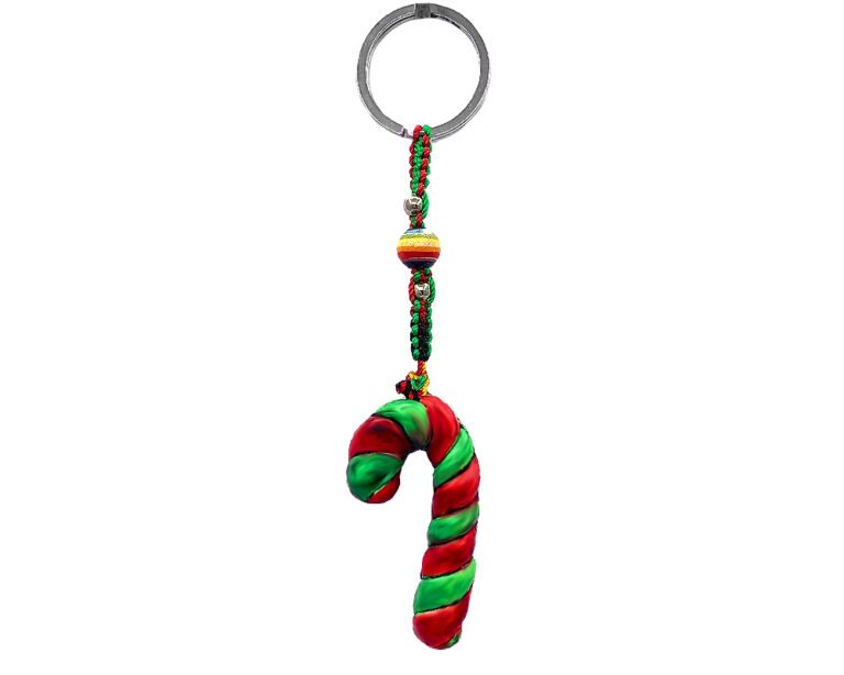 Candy Cane Christmas Food Durepox Resin Figurine Keychain - Pichincha gifts