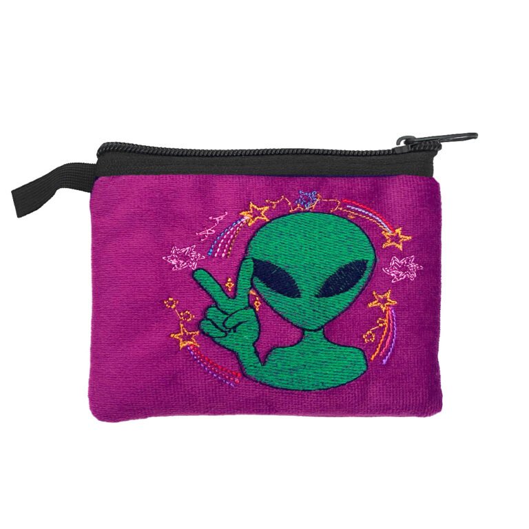 Embroidered Alien Ecuadorian Coin Purse - Pichincha gifts