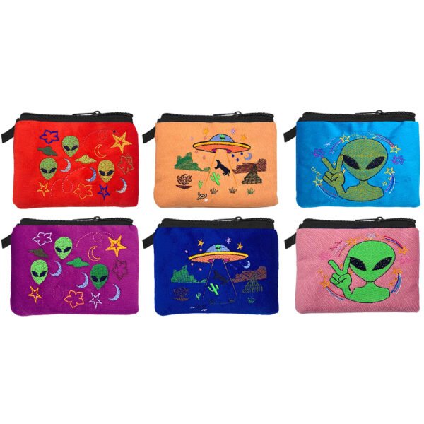Embroidered Alien Ecuadorian Coin Purse - Pichincha gifts